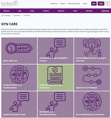 Introducing GyN Care: A National Resource for Gynaecological Cancer Nursing